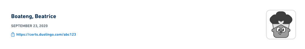 Duolingo English Test Certificate Sample with Explanation