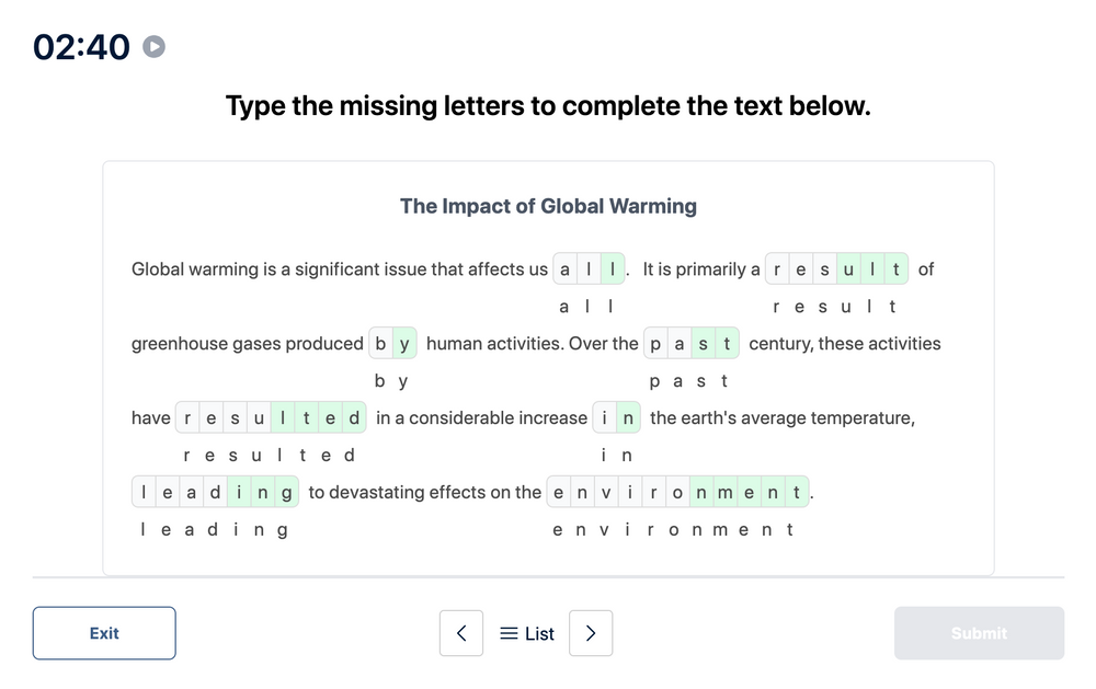 Duolingo English Test 100問以上の練習問題（高得点の解答例付き）