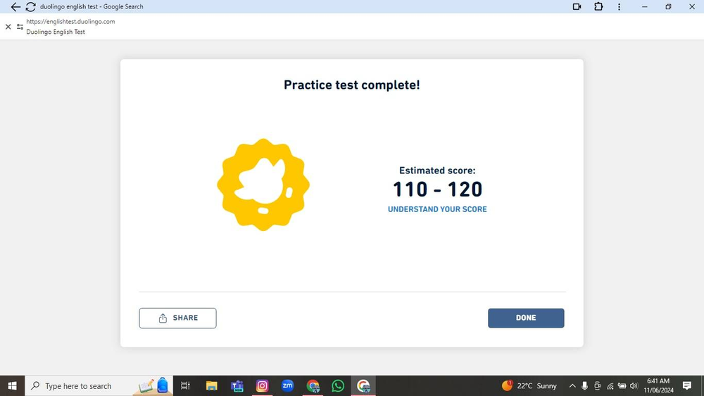 Is the Duolingo practice test score accurate?